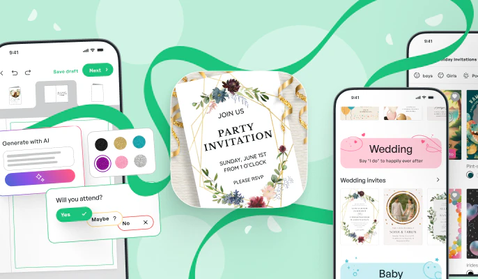 Invitation Maker App by Greetings Island – Top Rated on iOS & Android